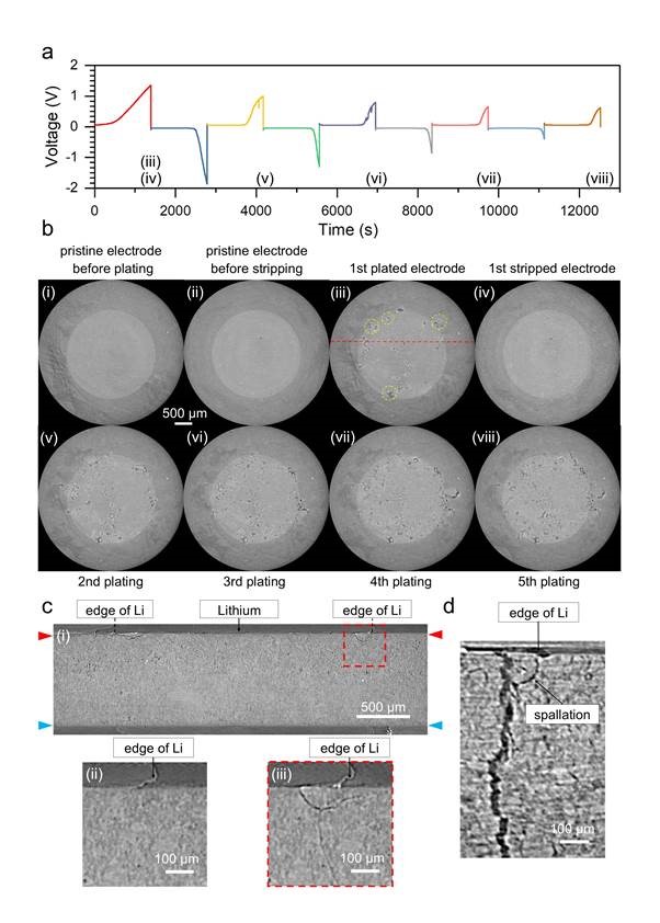 Visualising plating-induced cracking in lithium anode solid electrolyte ...